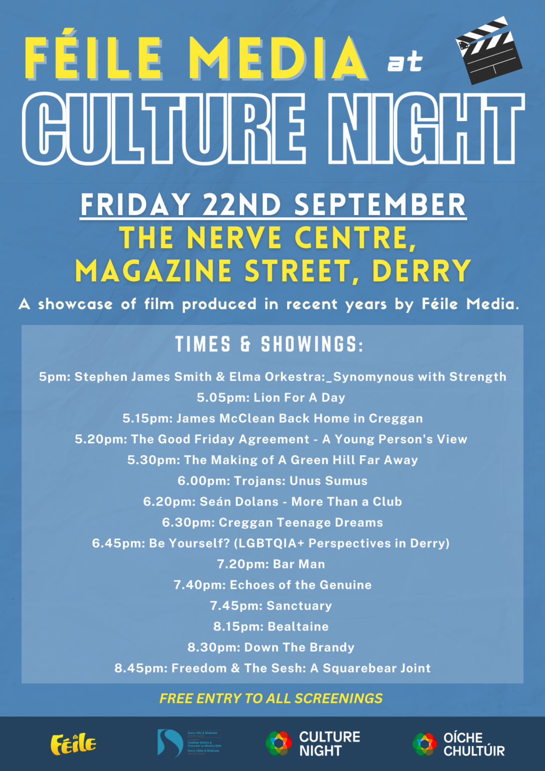 19th September 2023 - Féile Media at Culture Night - Féile Derry